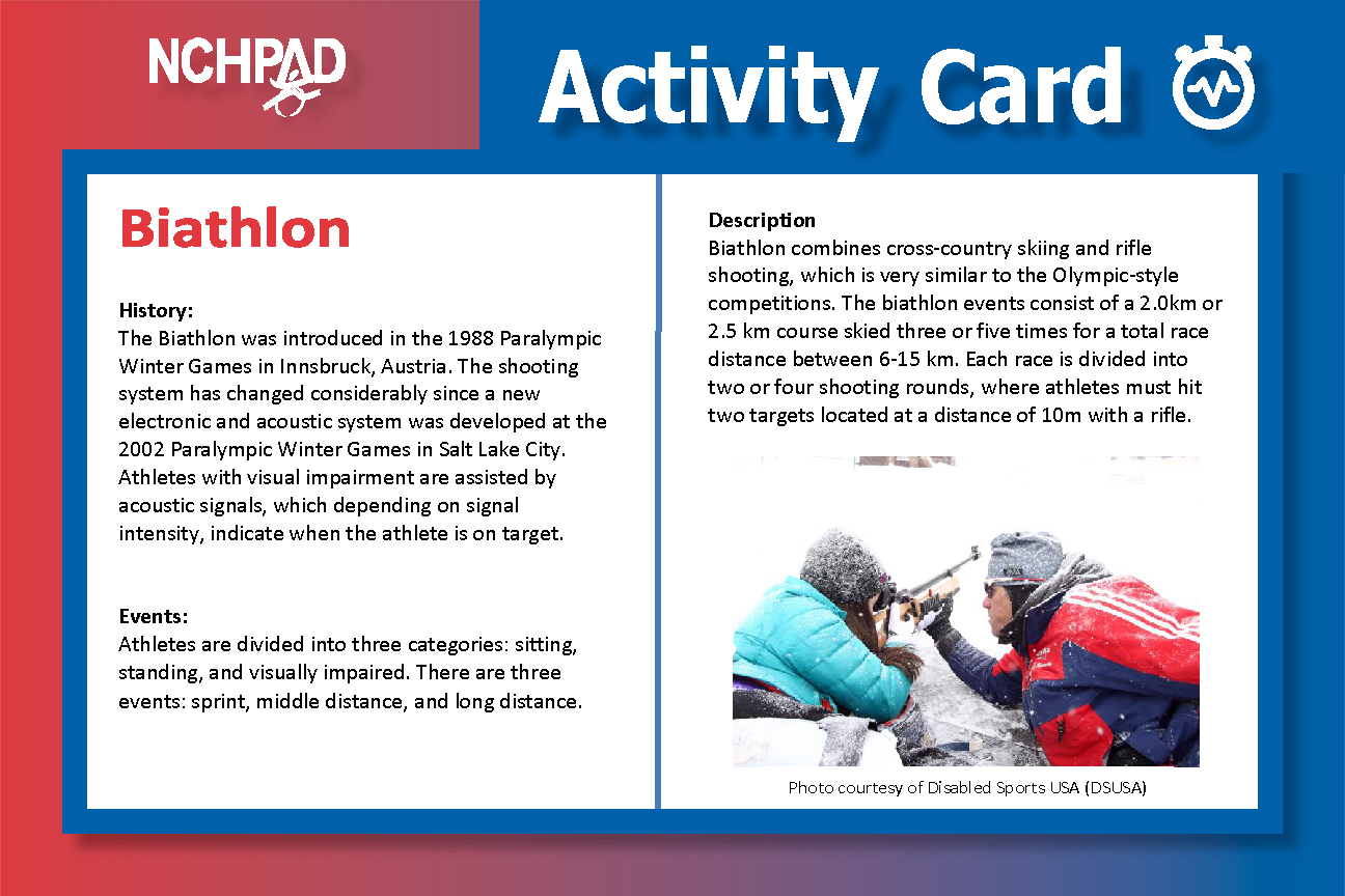 Activity and Adaptation Cards - NCHPAD