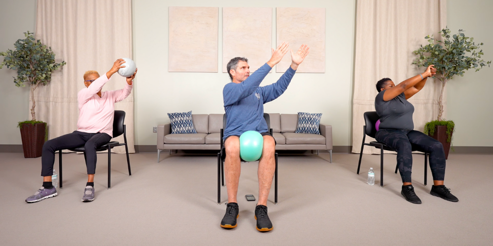 15 Minute Pilates Ball Chair Workout - National Center on Health ...